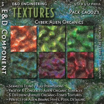Second Life Marketplace - [CAO021] 6 Congealed Alien Organic Textures Surfaces for Alien Brains ...